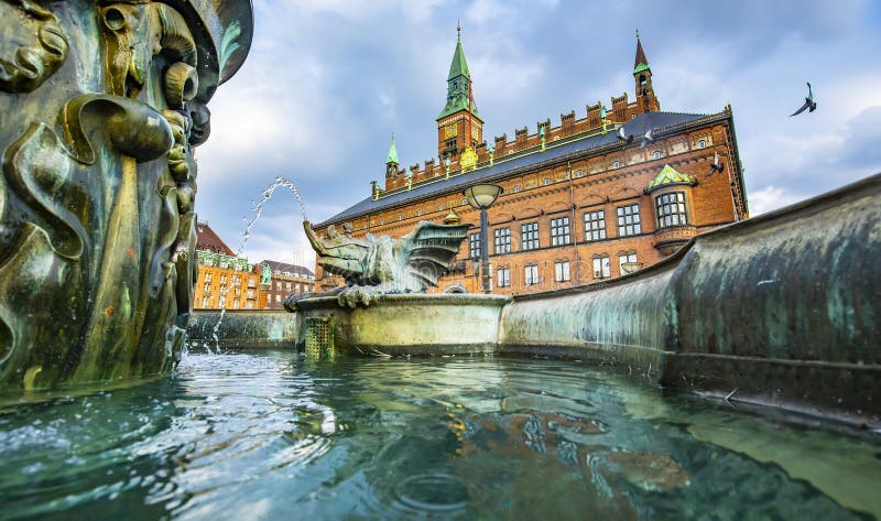 Copenhagen City Hall, Denmark Stock Image - Image of panorama ...