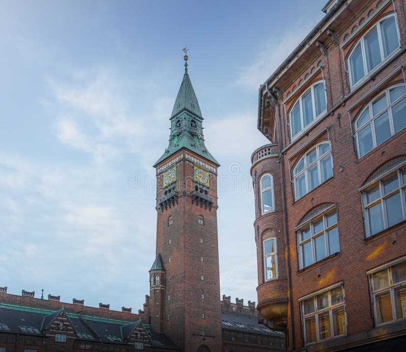 Copenhagen City Hall Tower - Copenhagen, Denmark Stock Image - Image of ...
