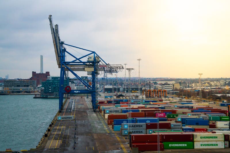 Copenhagen Container Freight Terminal at the Port of Copenhagen and ...