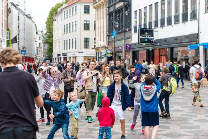 COPENHAGEN, DENMARK - AUGUST 24, 2015: Bubble Attraction in Copenhagen ...