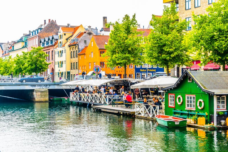 COPENHAGEN, DENMARK, AUGUST 20, 2016: View of a Channel in Central ...