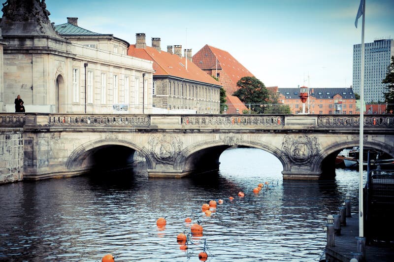 Copenhagen, Denmark - Bridge on the River Stock Photo - Image of beauty ...