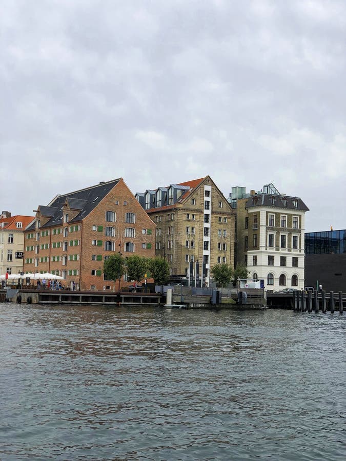Copenhagen, Denmark: Buildings on the Waterfront on the Canal Editorial ...