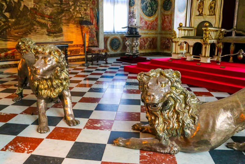 Interior Great Hall Rosenborg Castle Copenhagen Denmark Stock Photos ...