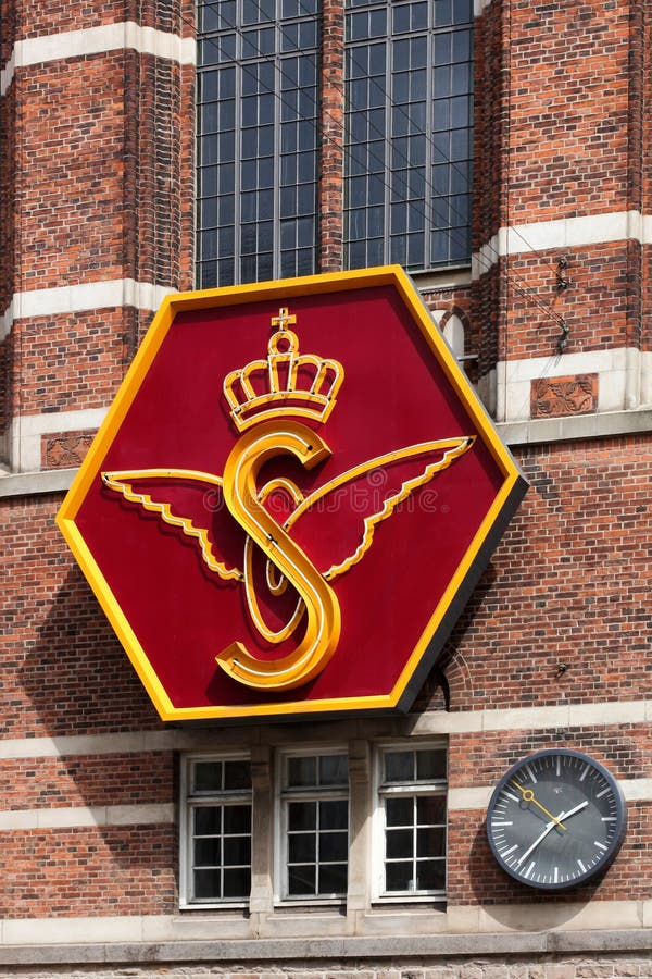 Copenhagen Central Station Logo on a Wall Editorial Photo - Image of ...