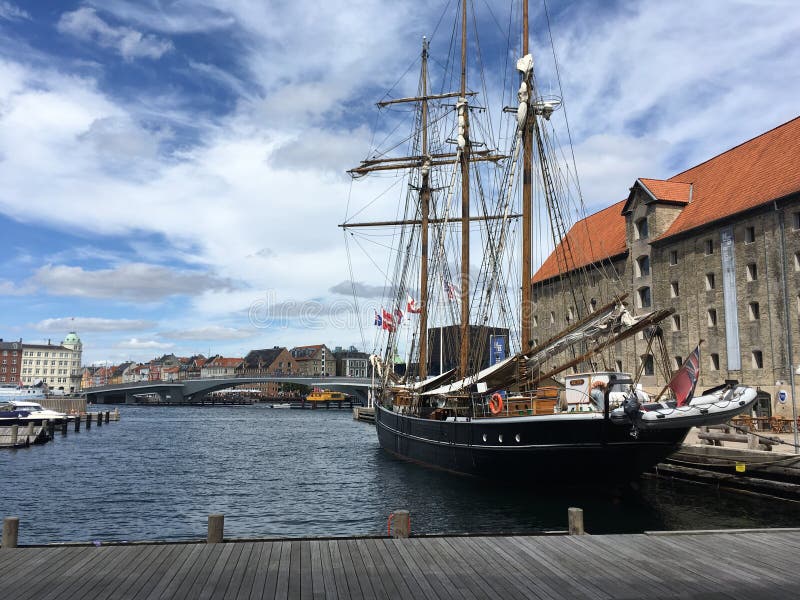 Copenhagen, Denmark editorial stock photo. Image of dock - 99644853