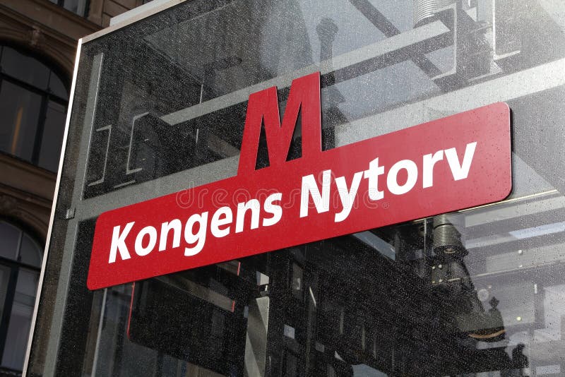 Copenhagen metro editorial photography. Image of sign - 19055257