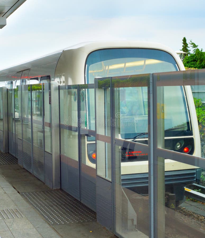 Copenhagen Metro Train at a Station Stock Photo - Image of public ...