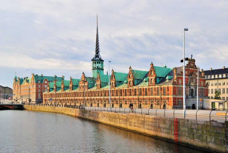 Copenhagen. Old Stock Exchange Building Stock Photo - Image of roof ...