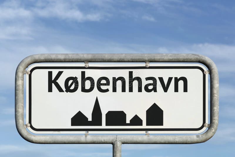 Copenhagen road sign stock photo. Image of little, scandinavian - 85835824