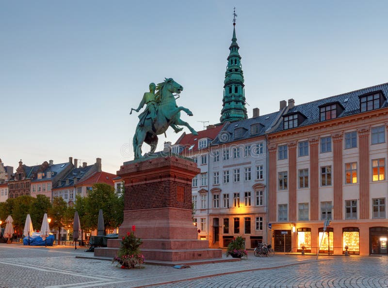 Copenhagen. Statue of Bishop Absalon. Stock Image - Image of copenhagen ...