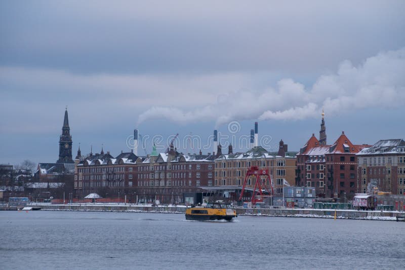 Copenhagen Waterfront during Winter, Denmark Editorial Photo - Image of ...