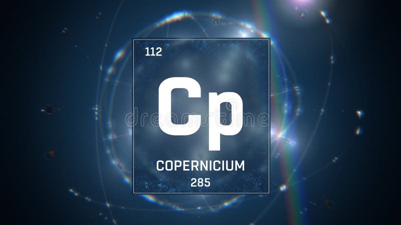 Copernicium As Element 112 of the Periodic Table 3D Illustration on ...