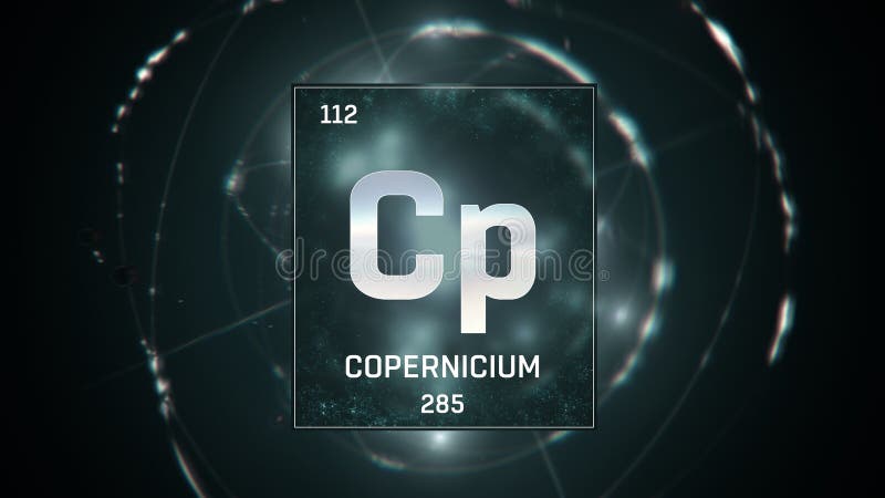 Copernicium As Element 112 of the Periodic Table 3D Illustration on ...