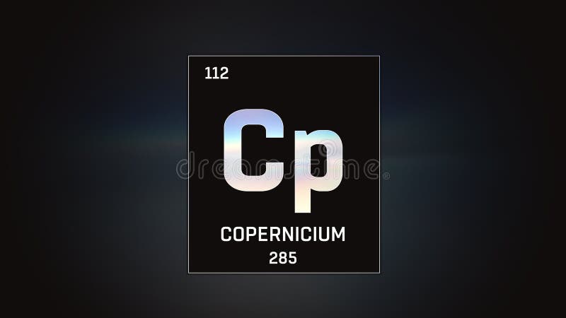 Copernicium As Element 112 of the Periodic Table 3D Illustration on ...