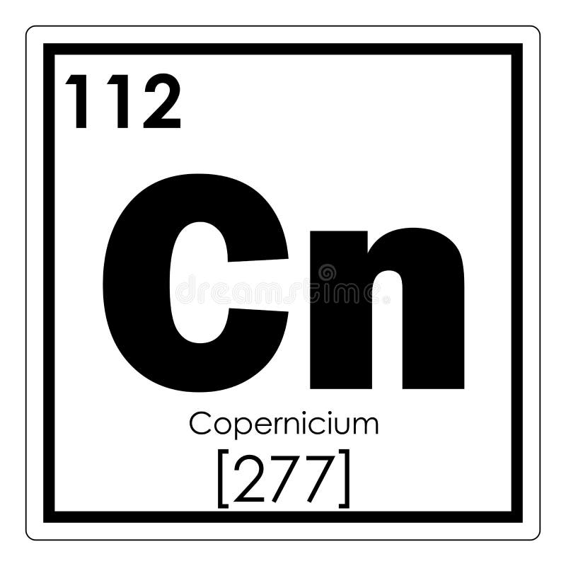 Copernicium Chemical Element Stock Illustration - Illustration of ...