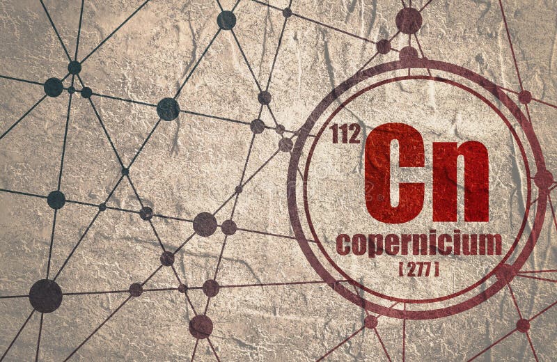 Copernicium Cn Chemical Element. Copernicium Sign with Atomic Number ...