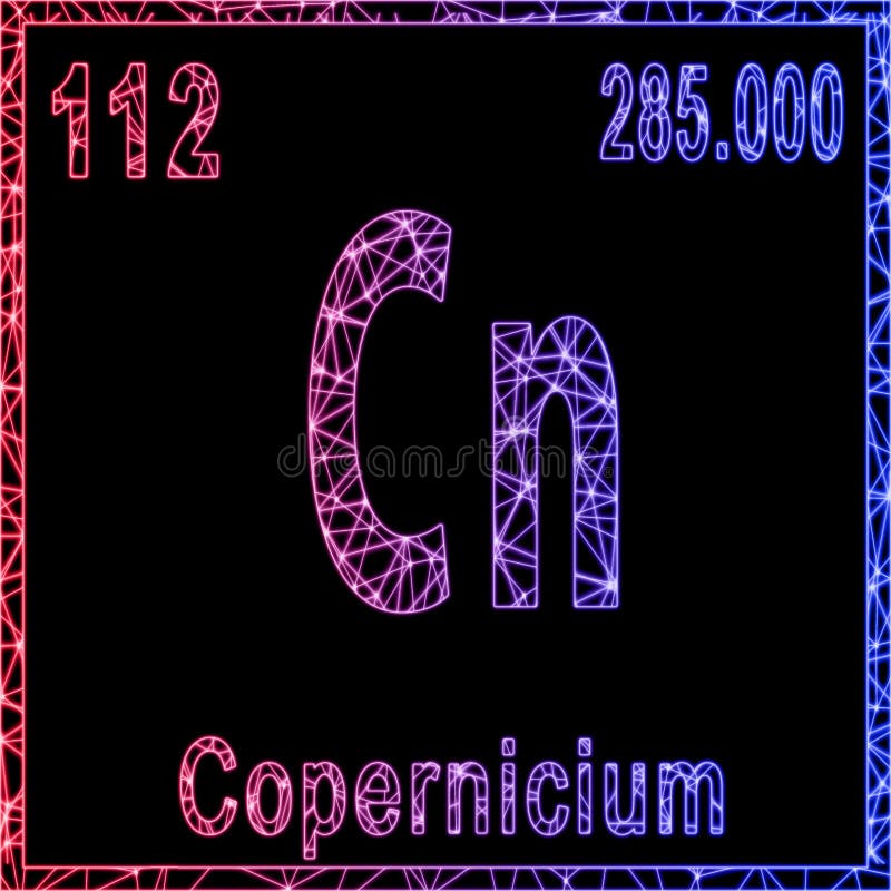 Copernicium Cn Chemical Element. Copernicium Sign with Atomic Number ...
