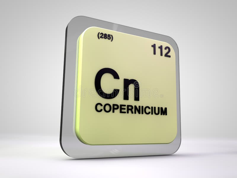 Copernicium Chemical Element. Stock Illustration - Illustration of ...