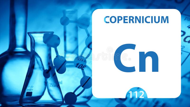 Copernicium Cn Chemical Element. Copernicium Sign with Atomic Number ...