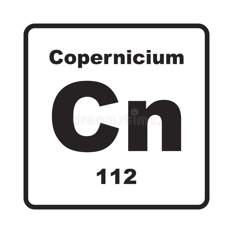 Copernicium element icon stock vector. Illustration of name - 284519357