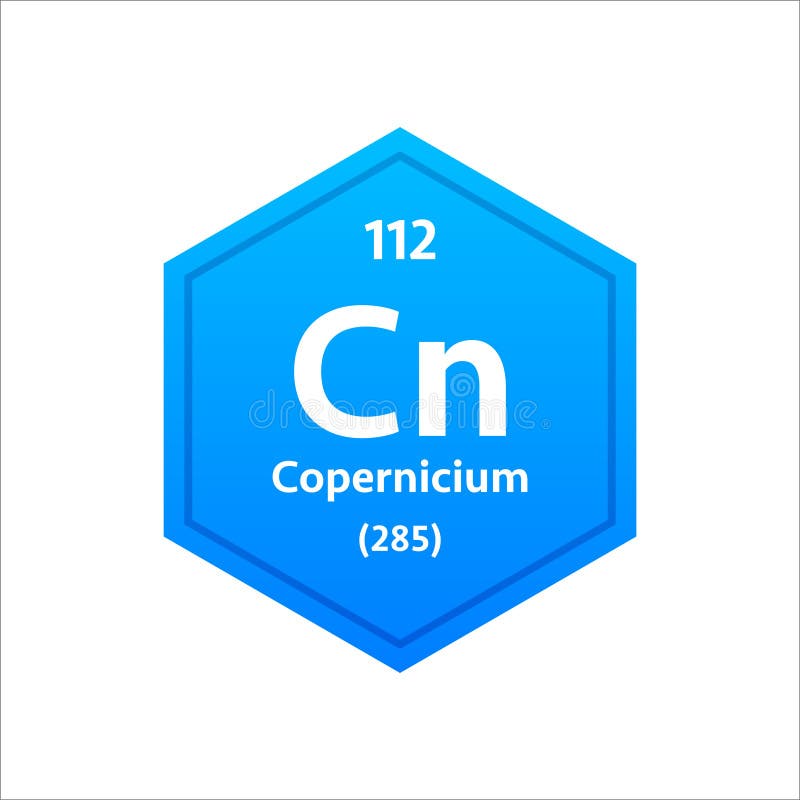 Copernicium Symbol. Chemical Element of the Periodic Table Stock Vector ...