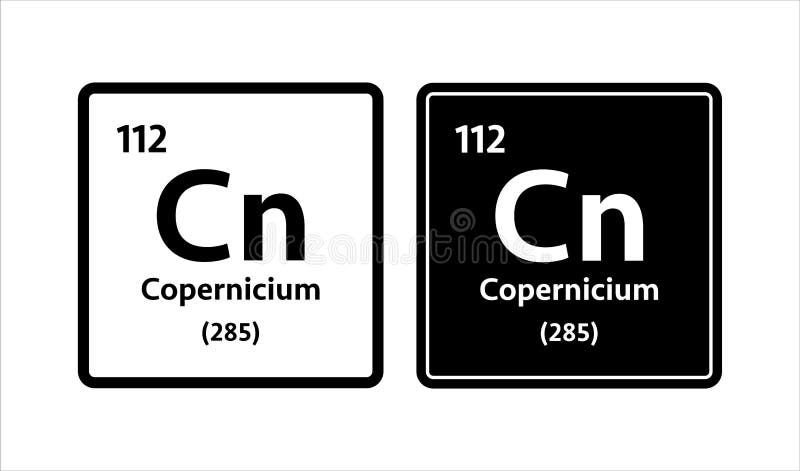 Copernicium Symbol. Chemical Element of the Periodic Table Stock Vector ...