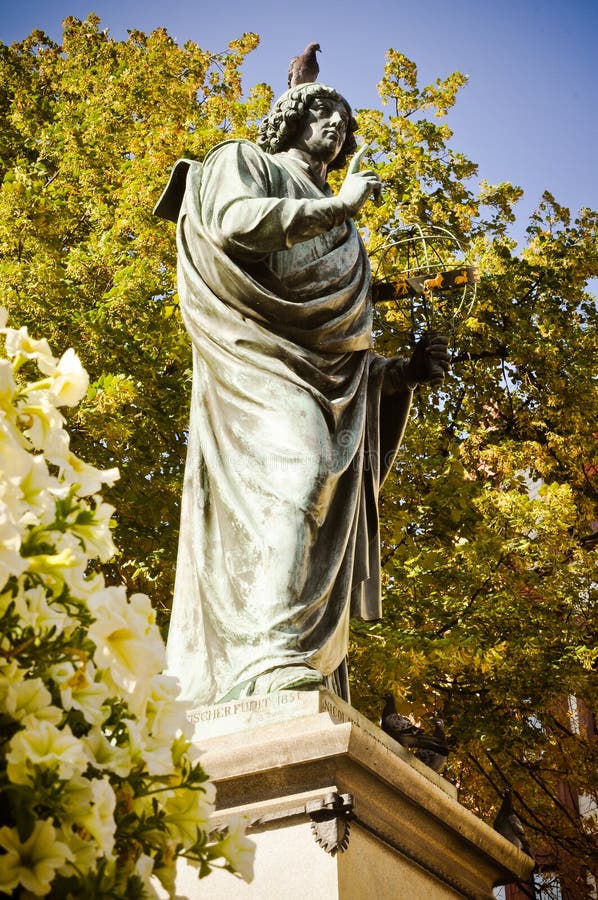 Copernicus statue stock photo. Image of statue, blue - 62861970