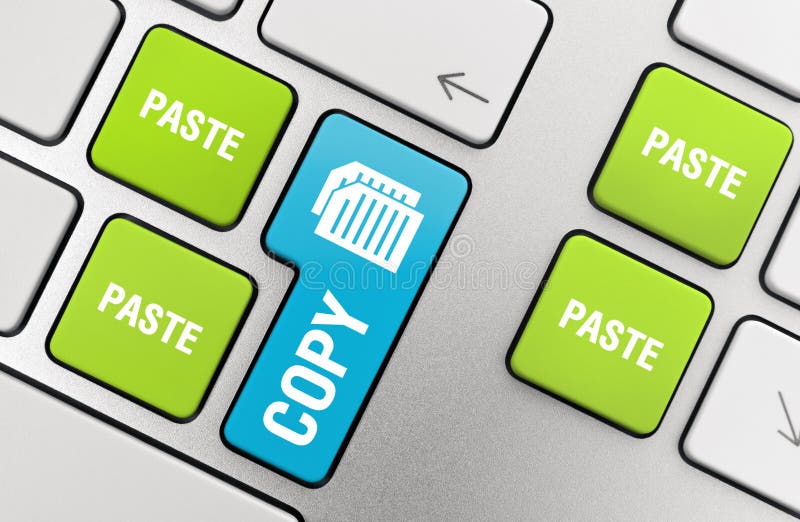 Copia E Incolla Icona Della Linea Vettoriale Illustrazione Vettoriale ...