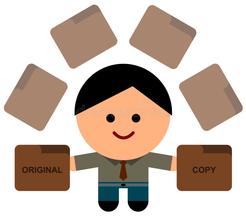 Ficheros De Copiado Entre Las Carpetas Stock de ilustración ...
