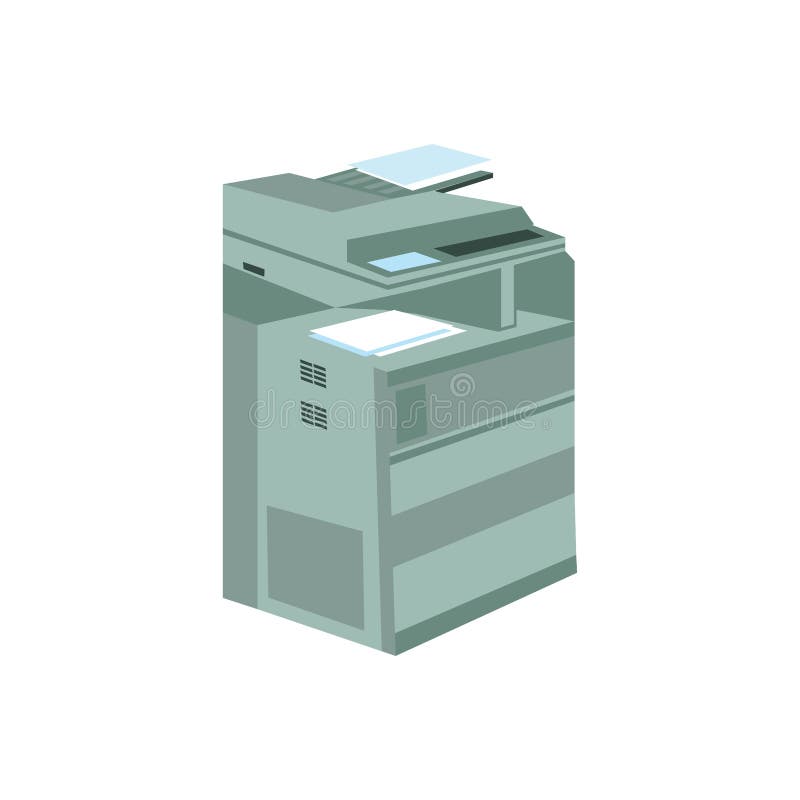 A Copier. a Copy Machine. Flat Style Stock Vector - Illustration of ...