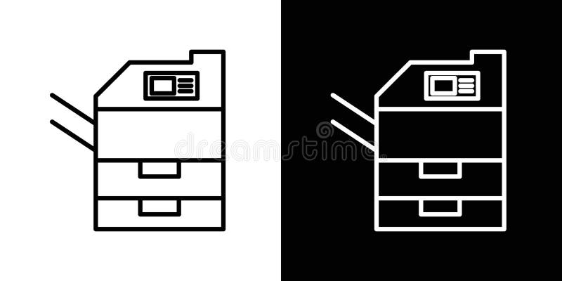 Copier Icon Vector Set on White Background Stock Illustration ...