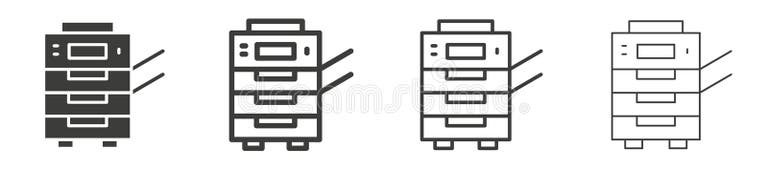 Copier Icon Vector Set on White Background Stock Vector - Illustration ...