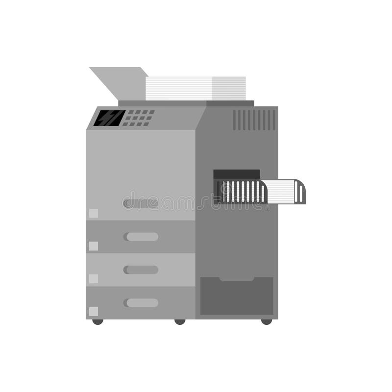Copier Isolated. Large Copier Office Machine Stock Vector ...