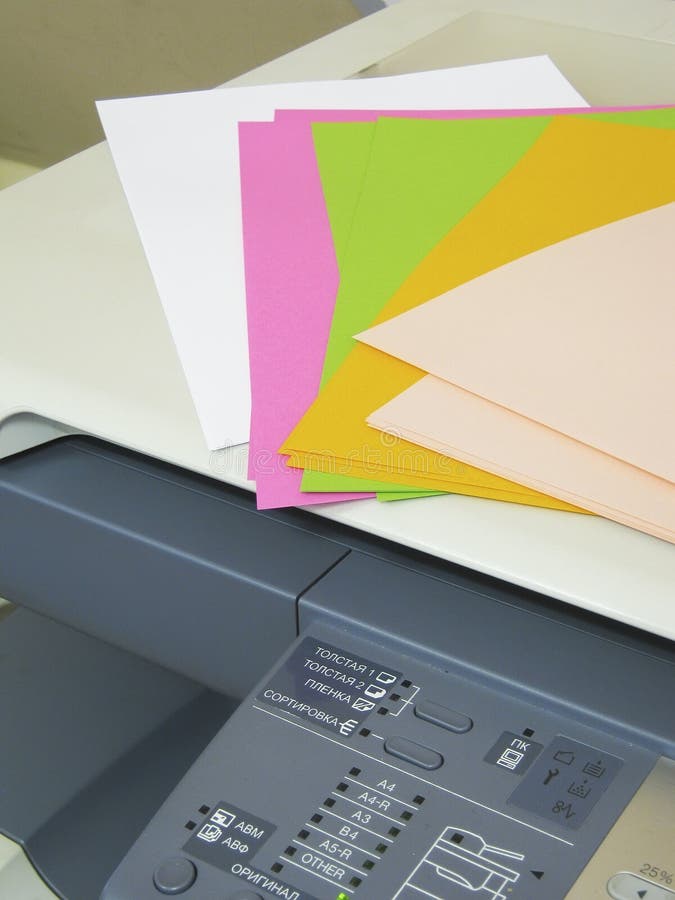 Copier machine stock photo. Image of paper, pink, view - 25167534