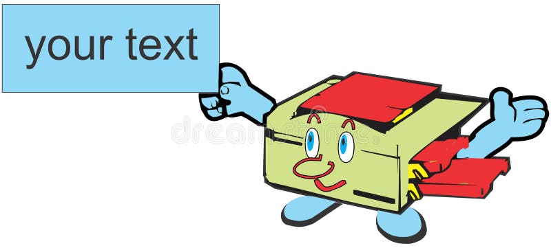 Elf Copier Machine in the Cartoon Shape Stock Vector - Illustration of ...