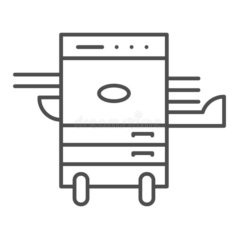 Copier Printer Solid Icon. Multifunction Laser Printer Vector ...