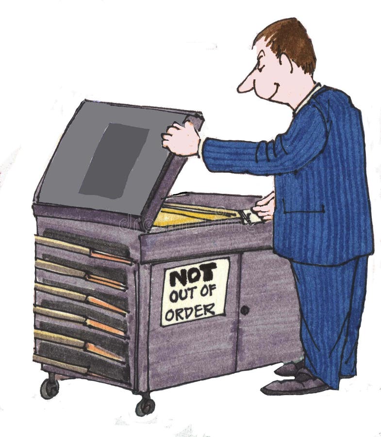 Copier stock illustration. Illustration of broken, lawyer - 33605361