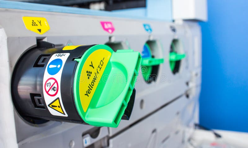 Copier toner cartridges stock photo. Image of closeup - 45857986