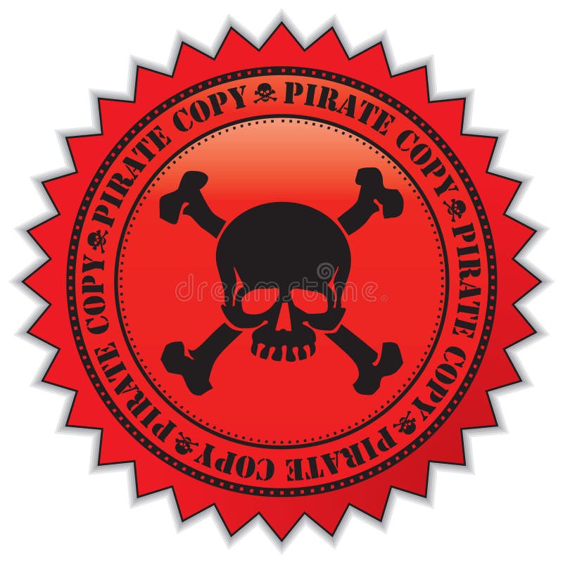 Tampon En Caoutchouc De Copie De Pirate Illustration Stock ...