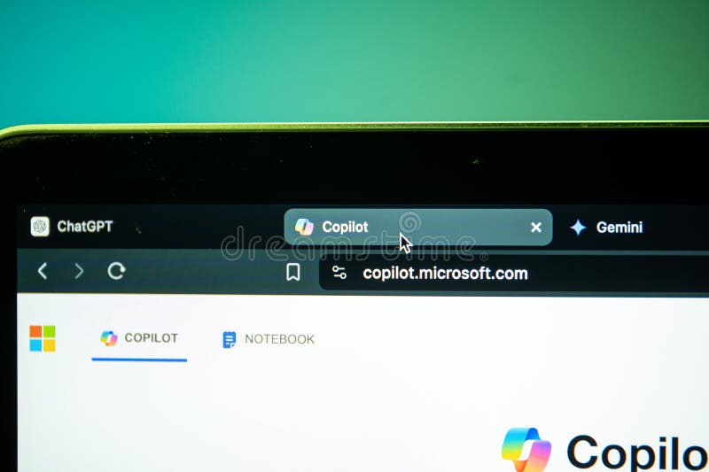 CoPilot, ChatGPT and Gemini AI Chatbots Opened on Computer Screen Editorial Stock Photo - Image ...
