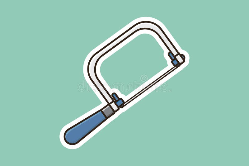 Coping Saw Carpentry Tool Sticker Vector Illustration. Construction ...