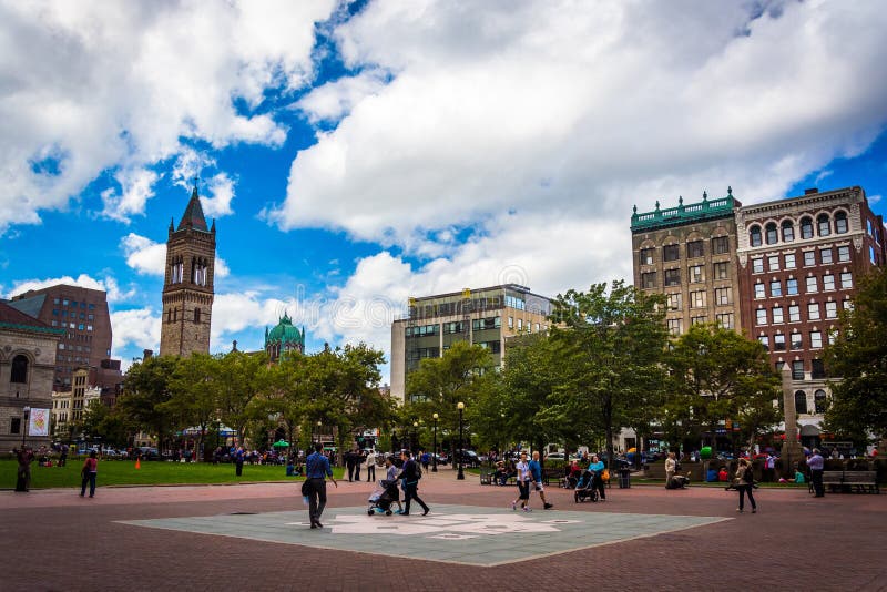 Copley Square, in Boston, Massachusetts. Editorial Photo - Image of ...
