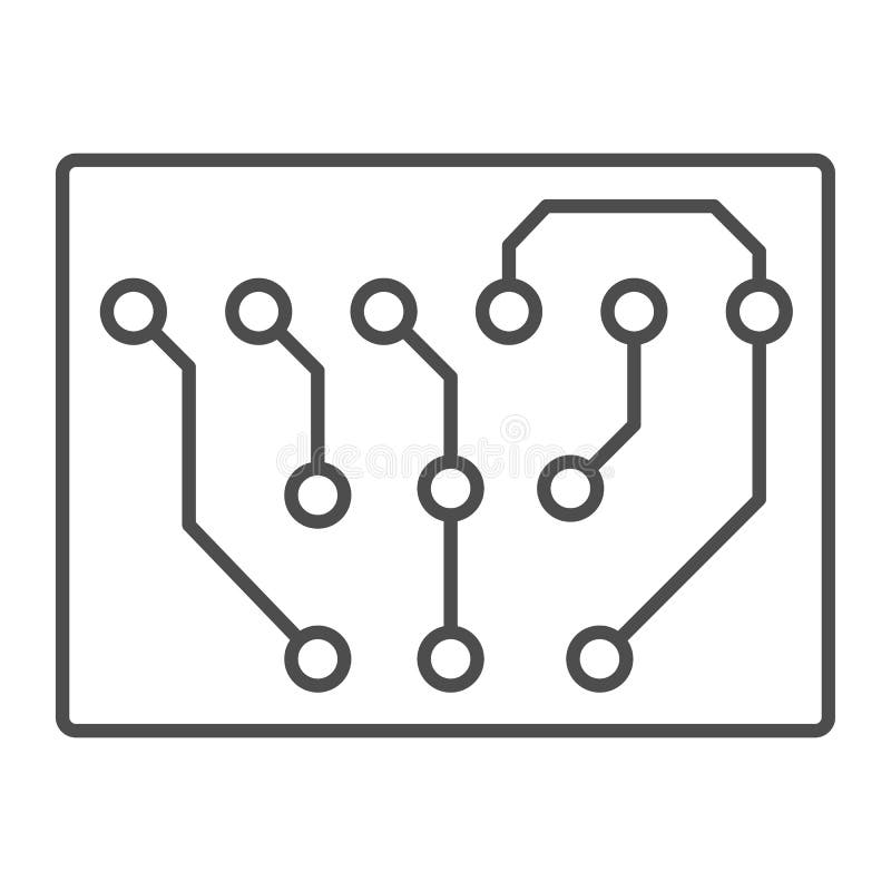 Circuit Board Line Background Concept Design Illustration Stock Vector ...