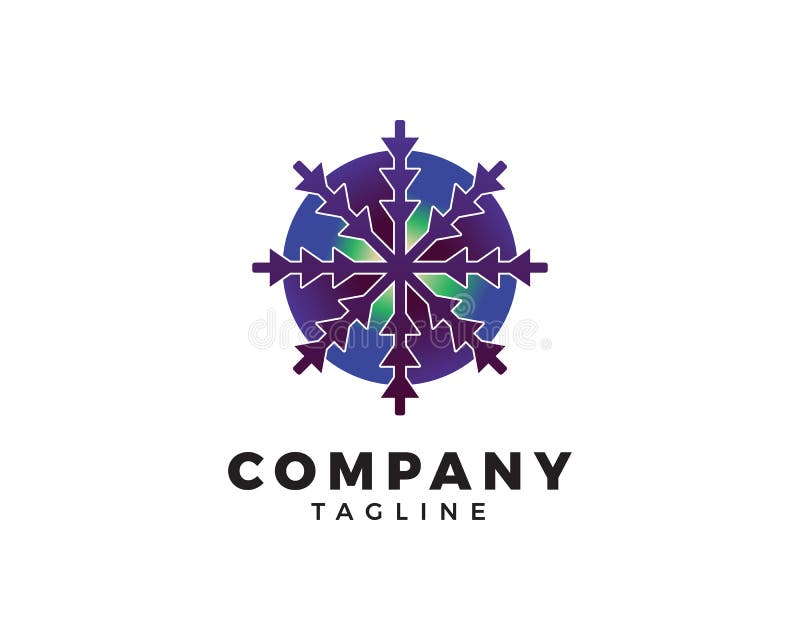 Copo De Nieve Icono Vector Logo Plantilla Ilustración del Vector ...