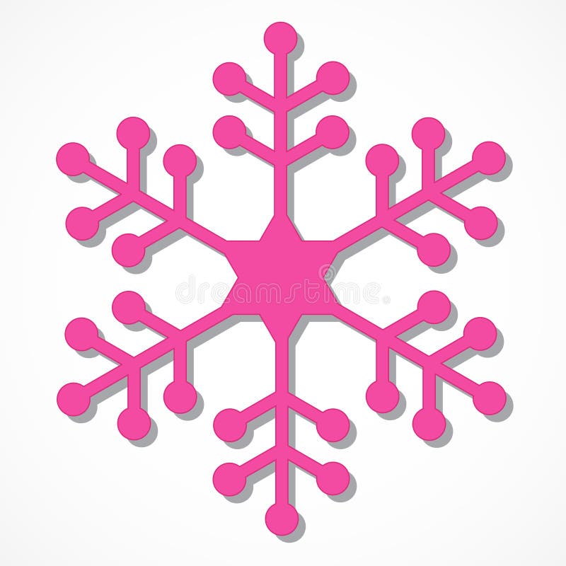 Copo de nieve rosado ilustración del vector. Ilustración de elemento ... Copo de nieve rosado ilustración del vector. Ilustración de elemento ...