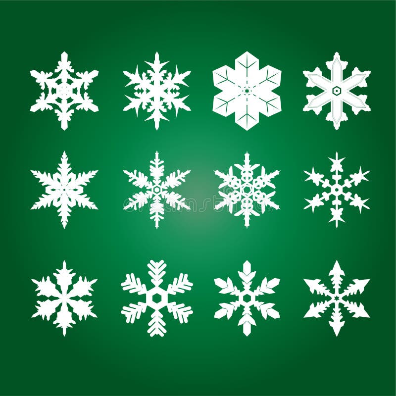 Copos de nieve del vector ilustración del vector. Ilustración de icono ...