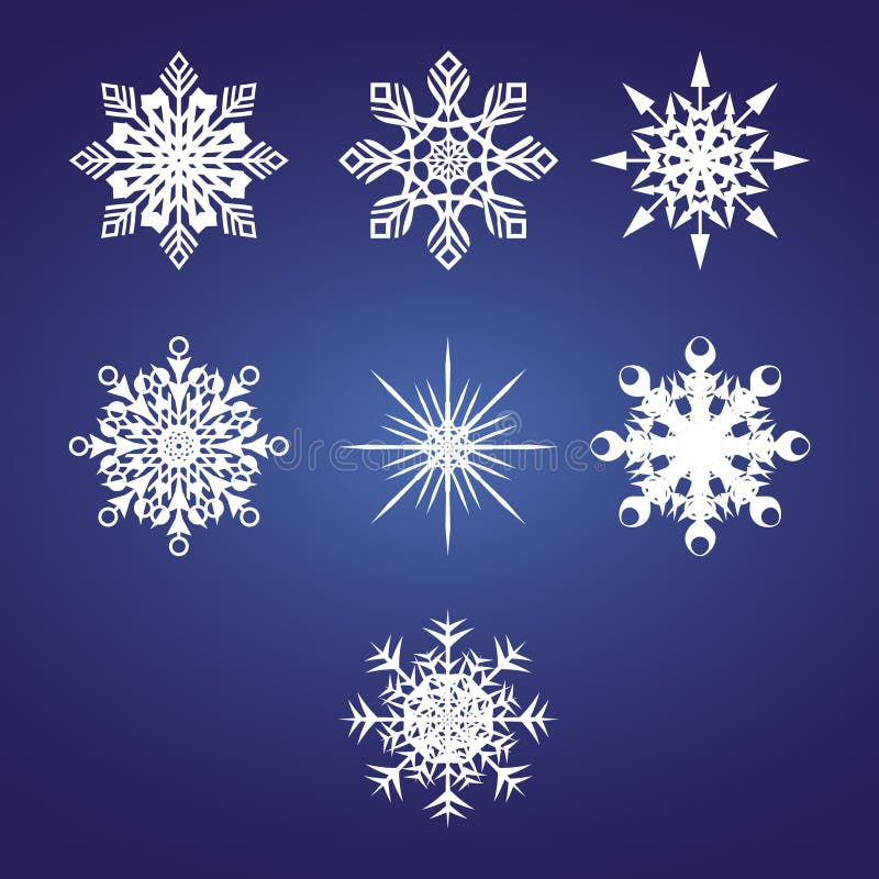 Copo de nieve del vector ilustración del vector. Ilustración de azul ...