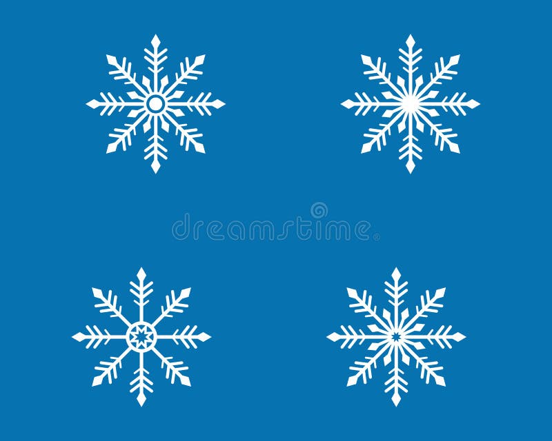 Copos De Nieve Logo Template Ilustración del Vector - Ilustración de ...