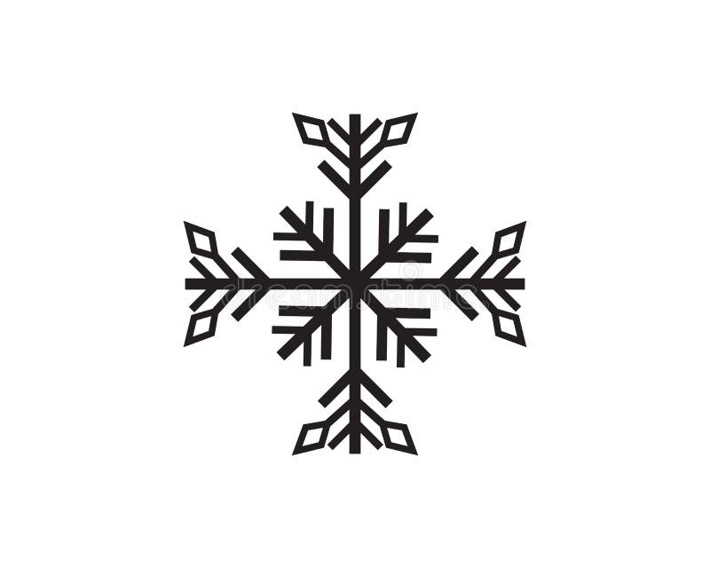 Copos De Nieve Logo Template Ilustración del Vector - Ilustración de ...